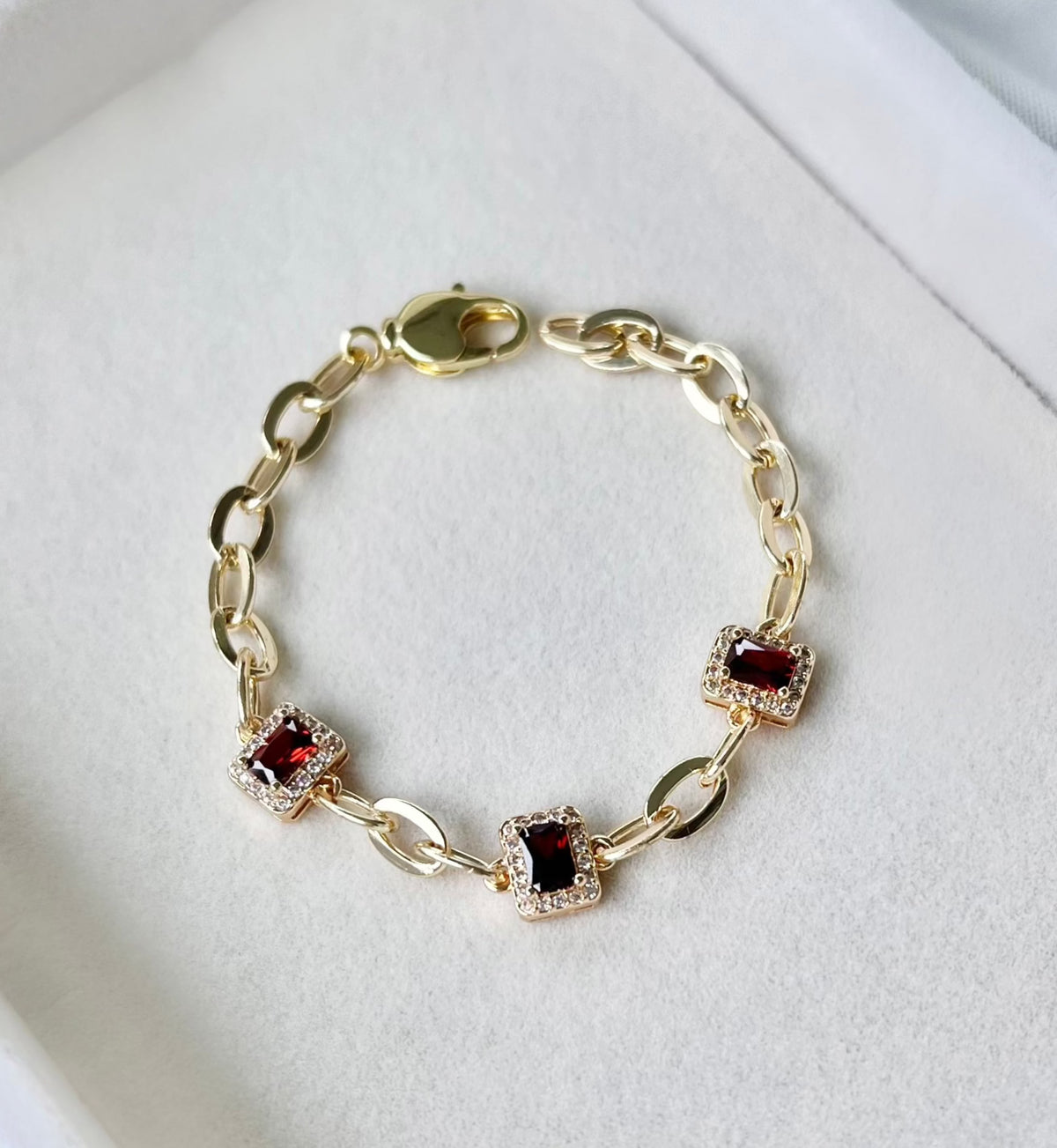 Ruby Gemstone Bracelet– thechristyfcollection